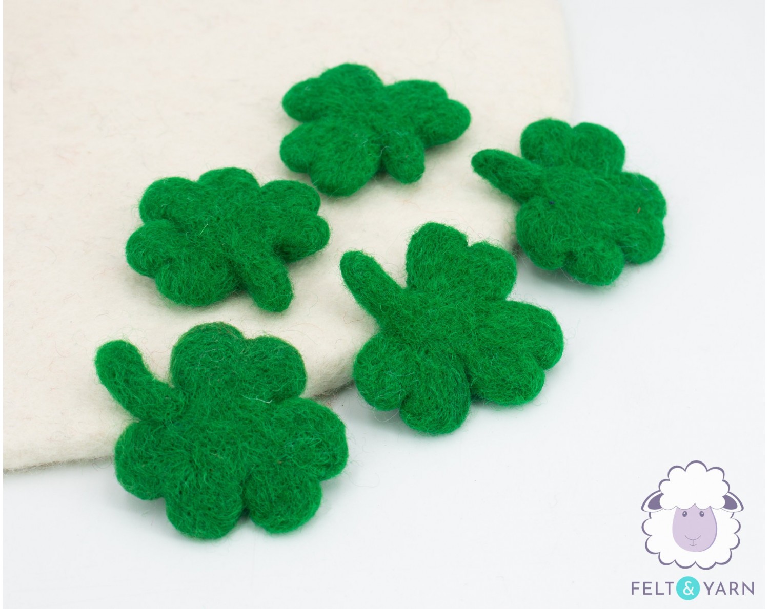 Buy Lucky Charmed Green Felt Clover - Felt & Yarn